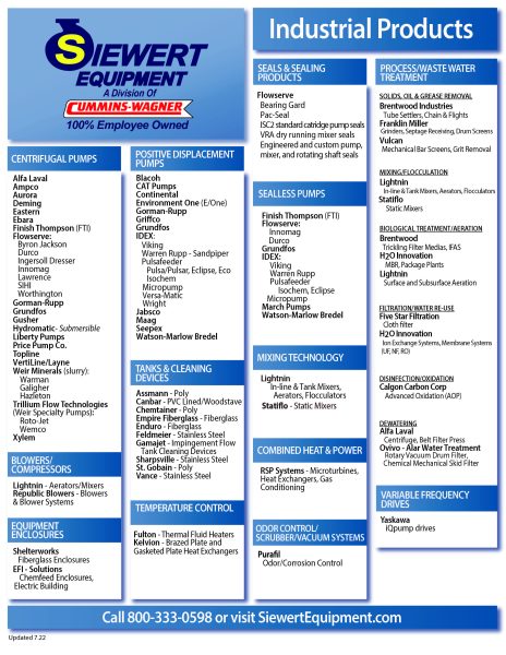 Product Line Cards | Cummins-Wagner | MD, PA, DE, VA, NY, FL
