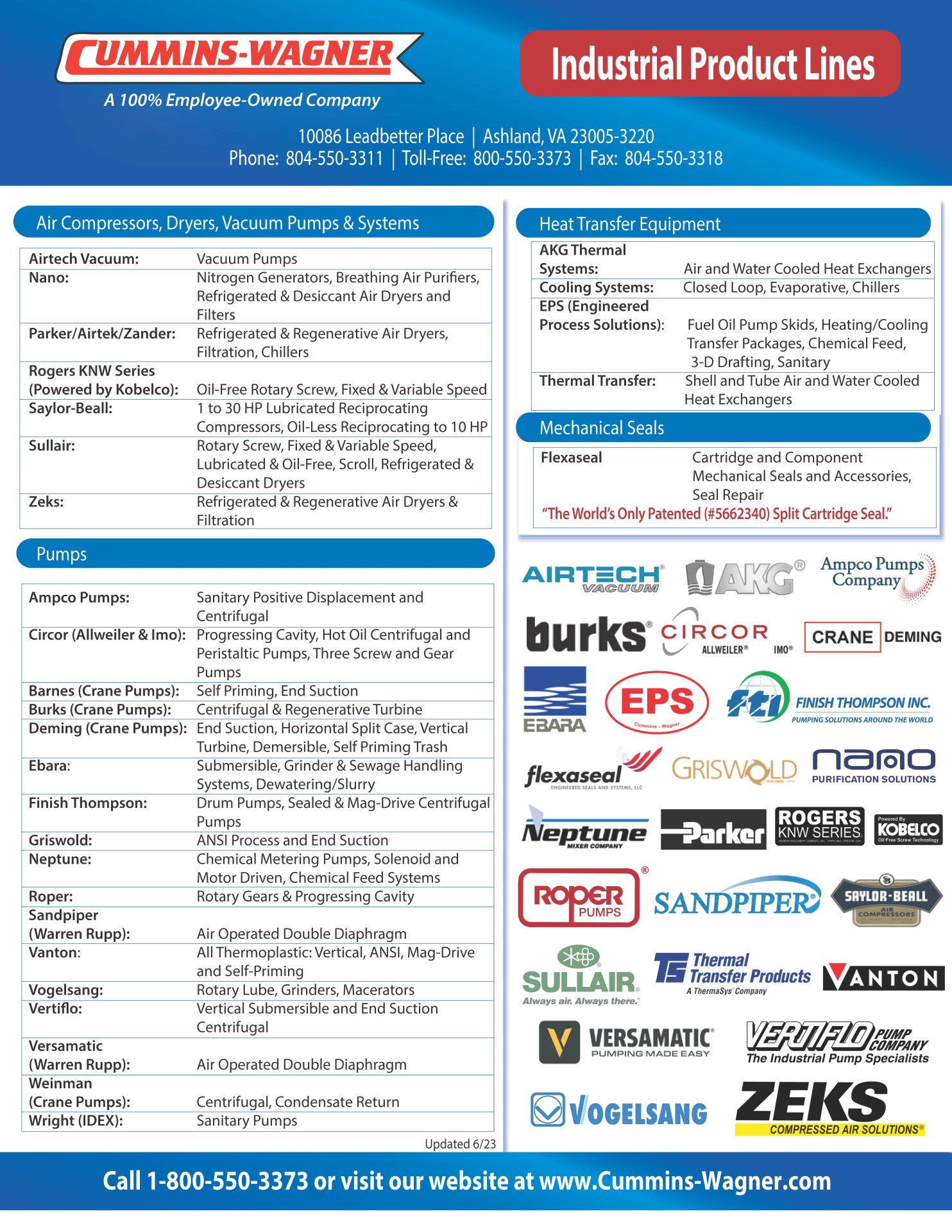 Product Line Cards | Virginia | Cummins-Wagner