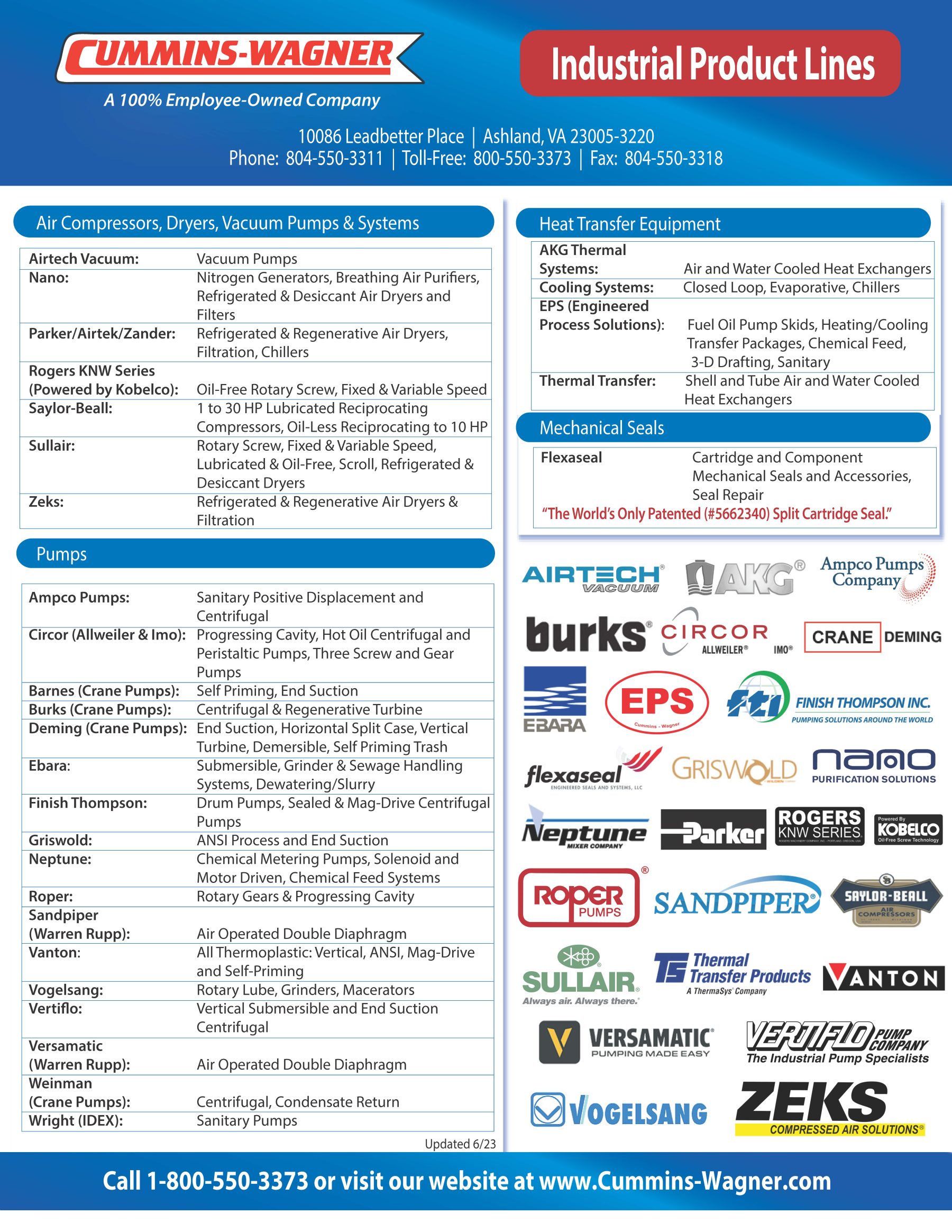 Product Line Cards | Virginia | Cummins-Wagner