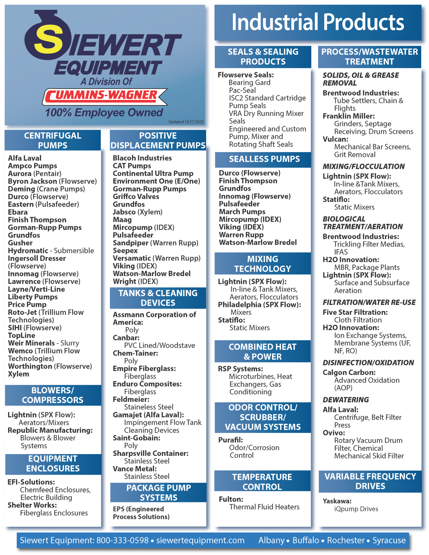 Product Line Cards | Cummins-Wagner | MD, PA, DE, VA, NY, NE